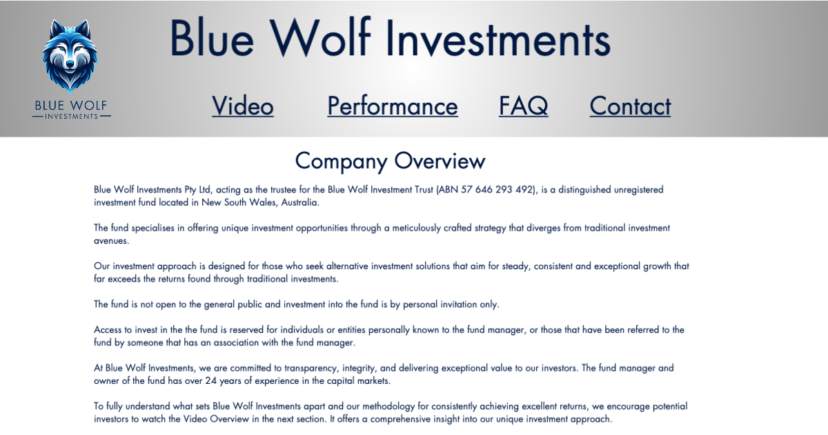 Blue Wolf Investments